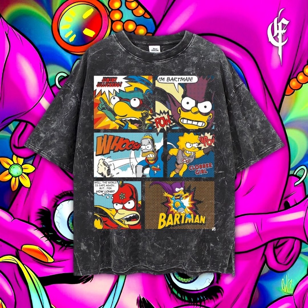 Jual Psycho Crucify "Bartman" Oversized T-Shirt | Kaos Bart Simpsons ...