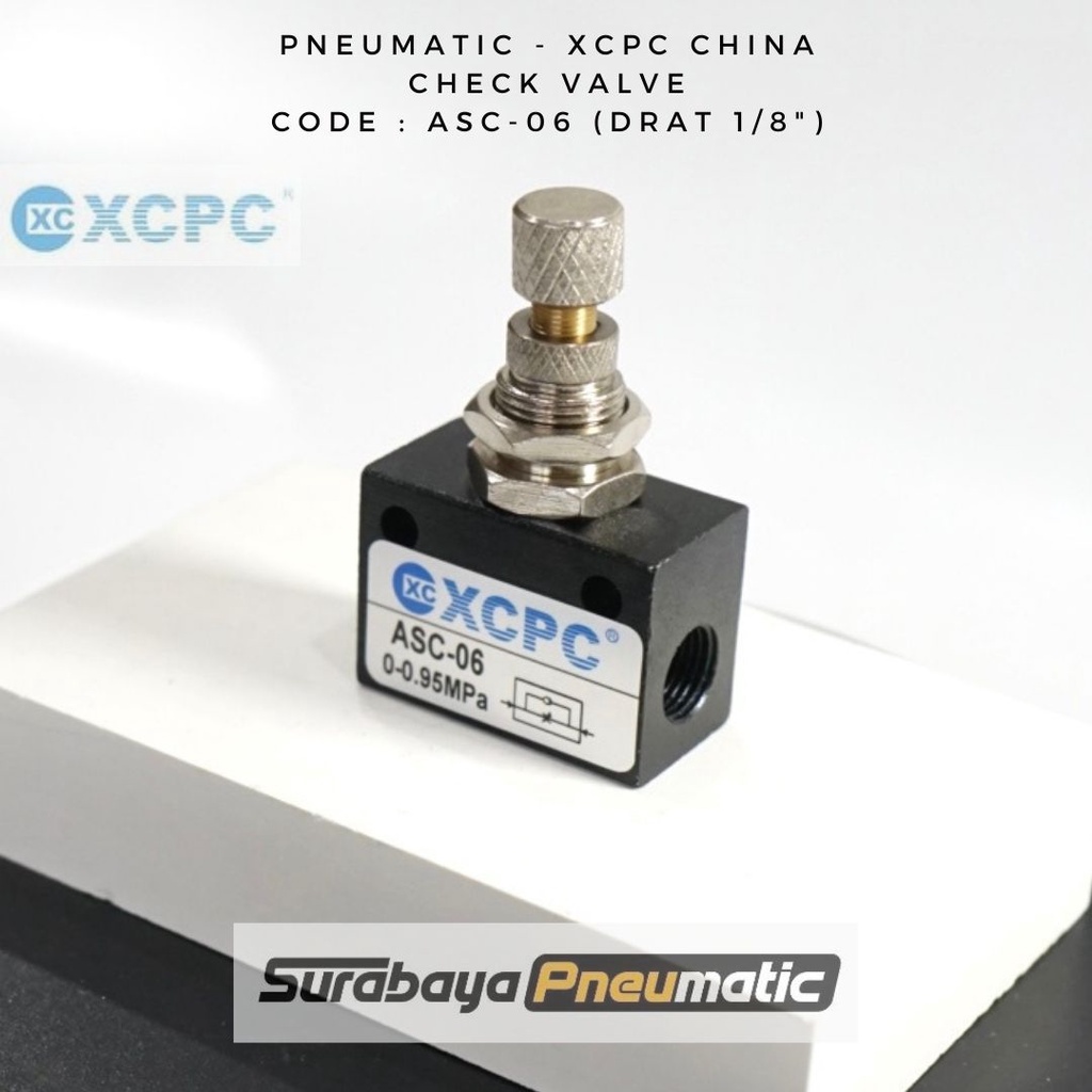 Jual Flow Control Pneumatic / Check Valve - ASC-06 (Drat 1/8") - XCPC China | Shopee Indonesia