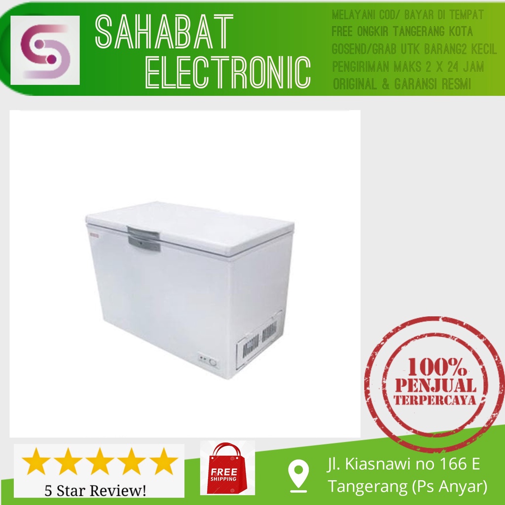Jual CHEST FREEZER POLYTRON / FREEZER BOX 300 Liter PCF 317 300L ...