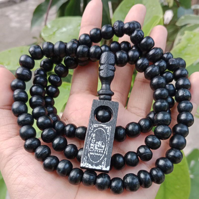 Jual Tasbih 99 kayu walikukun sovenir haji warna hitam | Shopee Indonesia