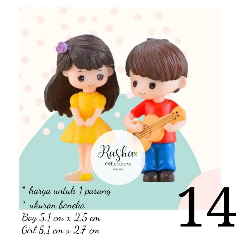 Jual Miniatur Figur Boneka Pasangan Couple Pengantin Wedding Doll ...