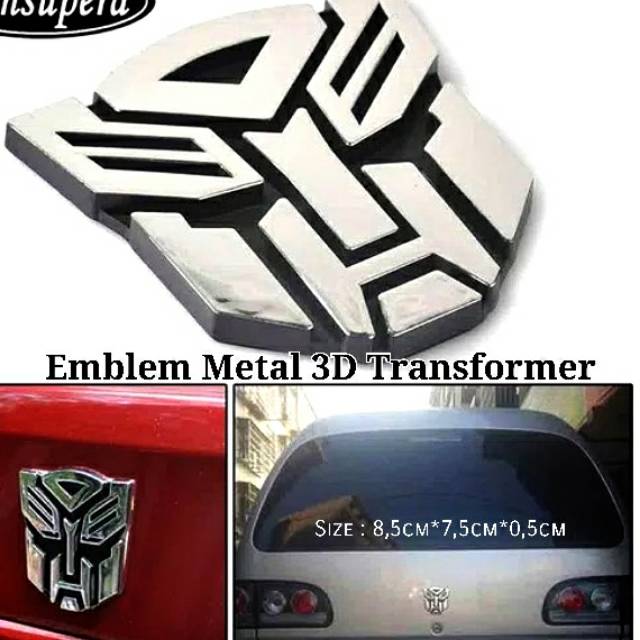 Jual Emblem Stiker Emblem Metal Emblem Transformer Emblem 3D | Shopee ...