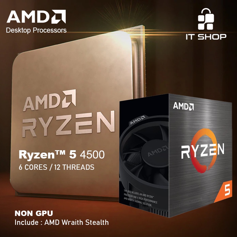 Jual Processor AMD AM4 Ryzen 5 4500 Box Wraith Cooler by EMD | Shopee ...