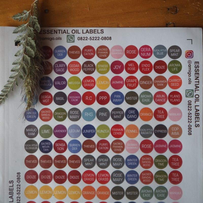 Jual STIKER TUTUP ESSENTIAL OIL FULL 154 buah | Shopee Indonesia