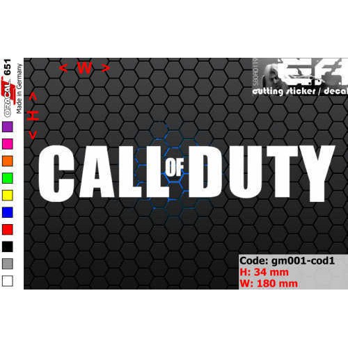 Jual ea cutting sticker / decal Code: gm001-cod1 ( call of duty ...