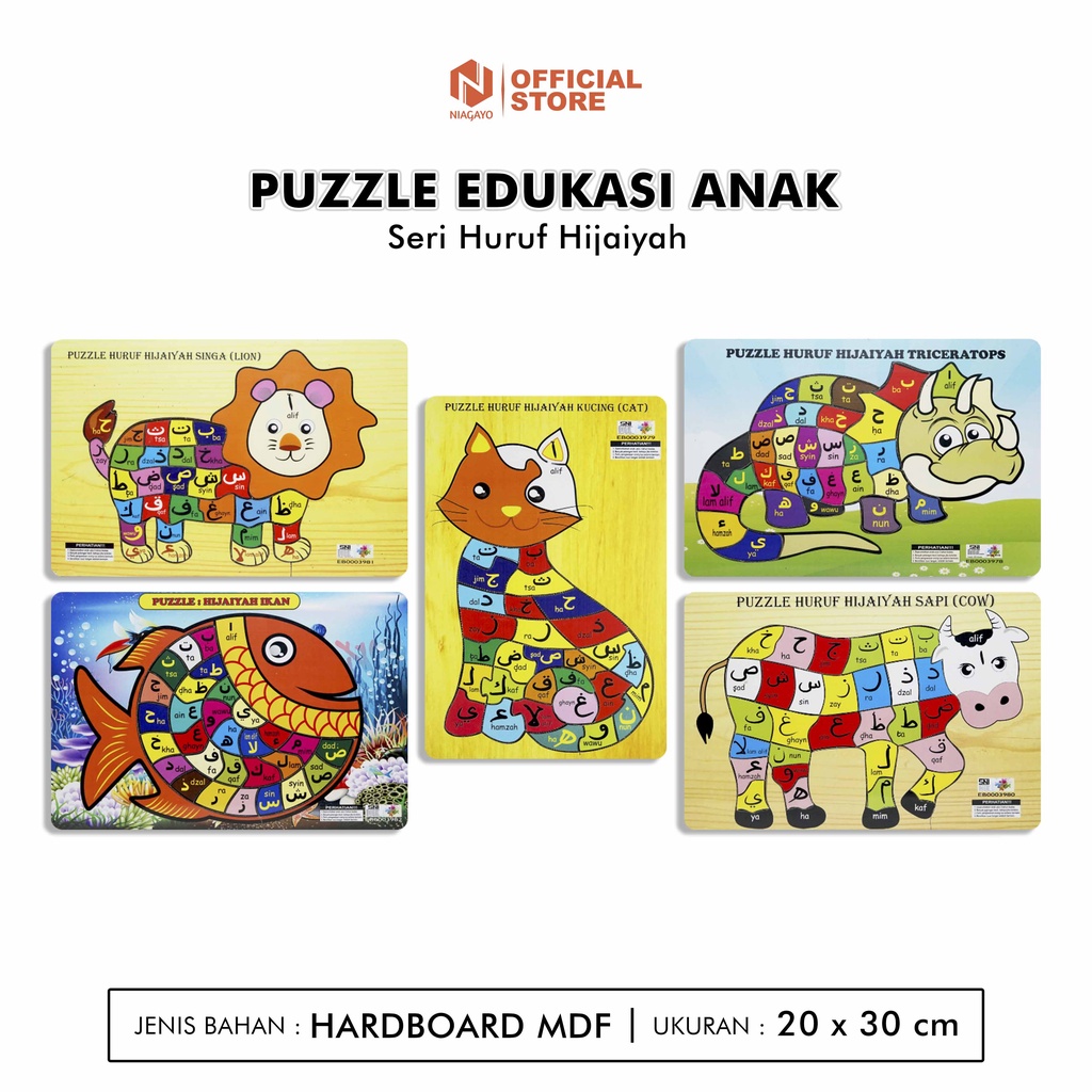 Jual Puzzle Edukasi Anak / Puzzle Kayu / Mainan Edukasi Anak Belajar ...