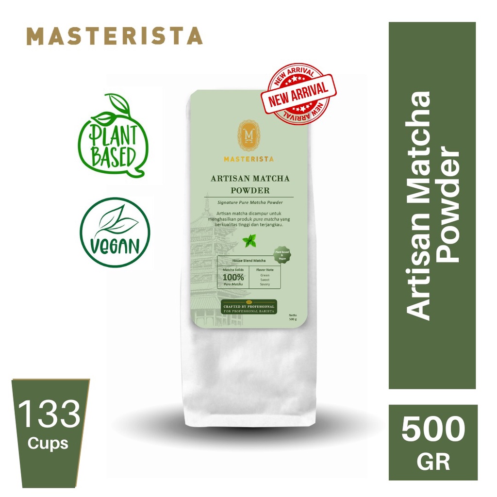 Jual 100% Pure Green Tea / Artisan Pure Matcha Powder Masterista 500gr ...