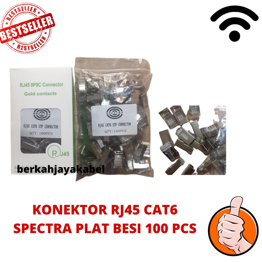 Jual RJ45 CAT6 SPECTRA BESI 100 PCS | Shopee Indonesia