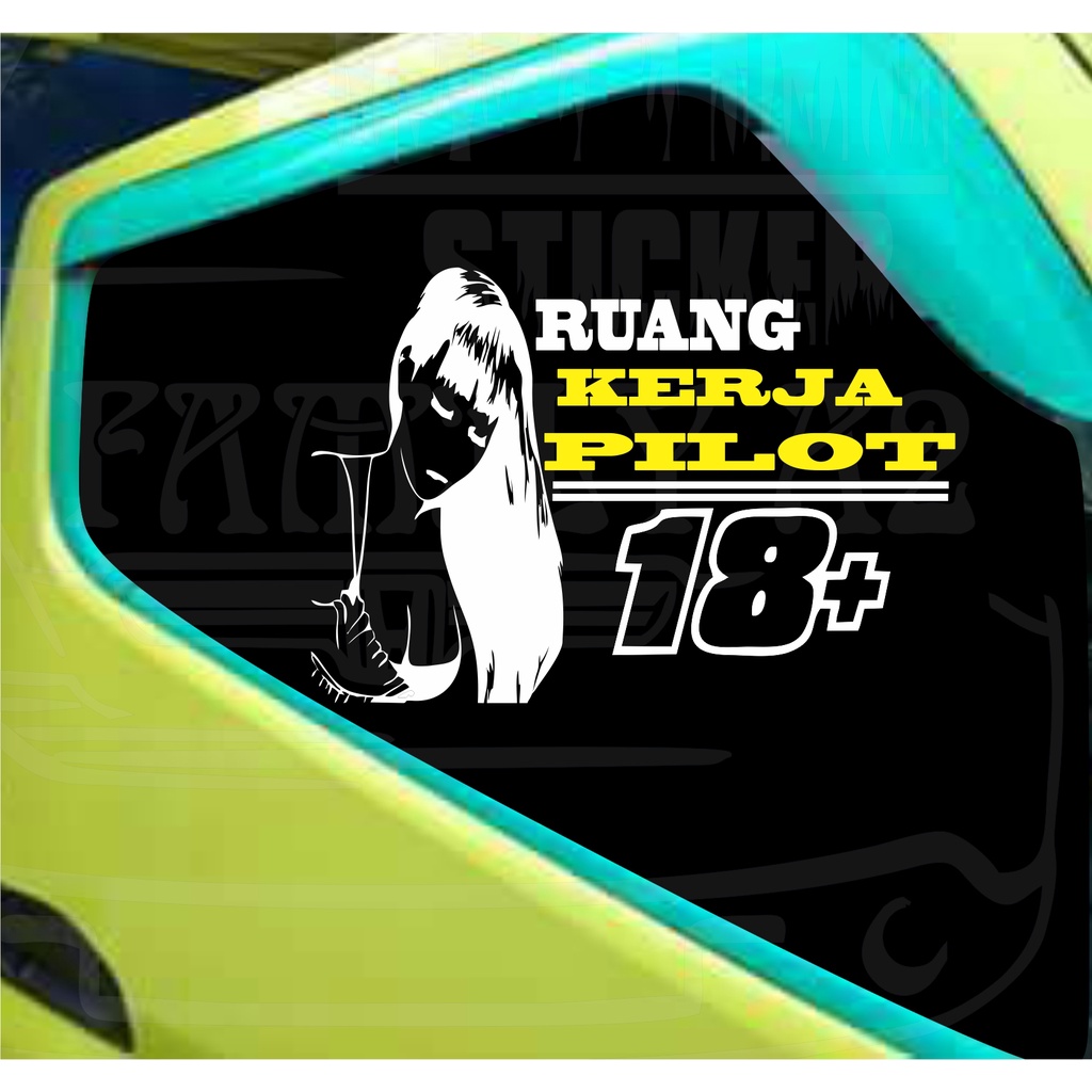 Jual Cutting Stiker Gambar Wanita Ruang Kerja Pilot | Shopee Indonesia