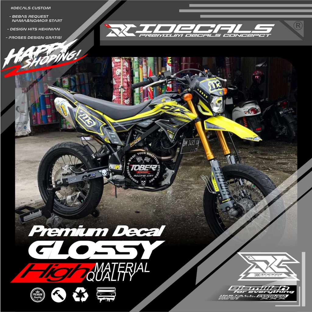 Jual 00180 sticker decals fullbody kawasaki dtracker desain simpel ...