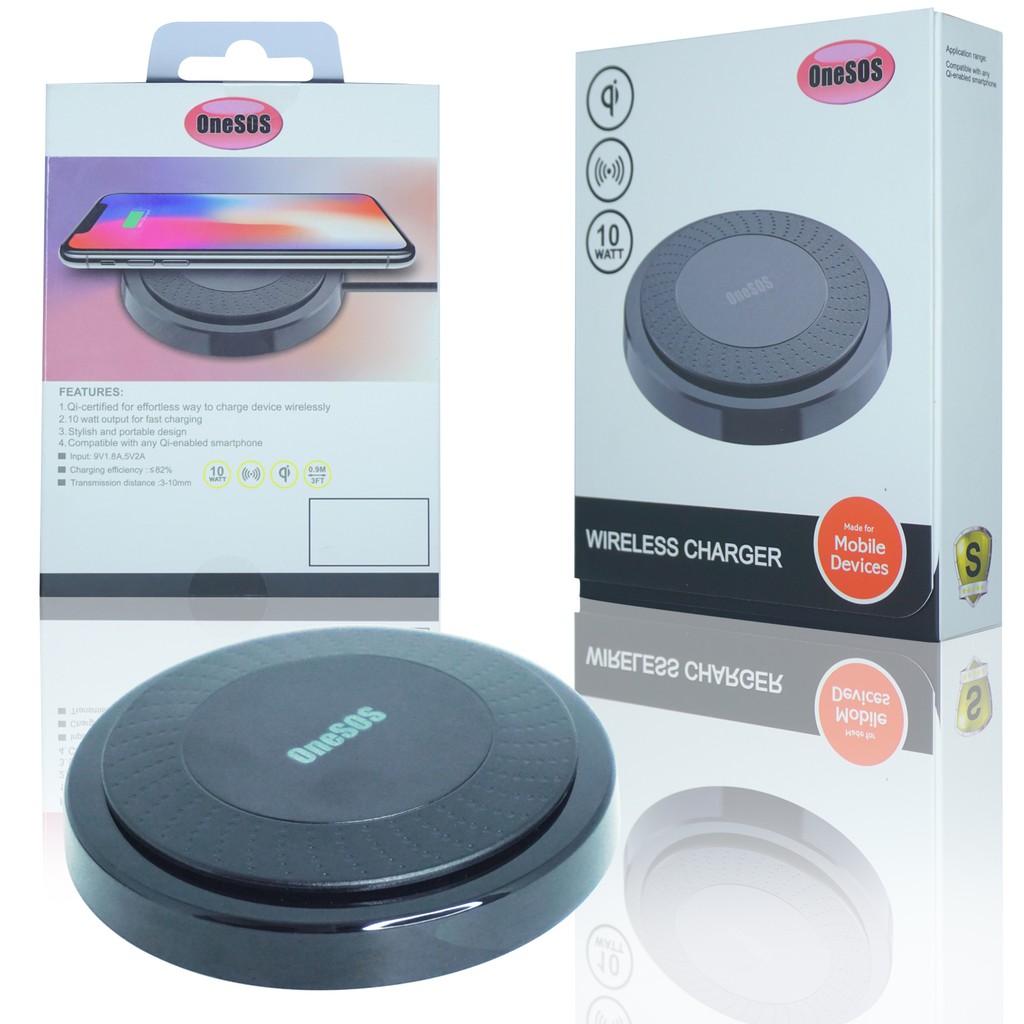 Jual OneSOS Wireless Charging Pad Charger Wireless Charger Tempel Fast ...