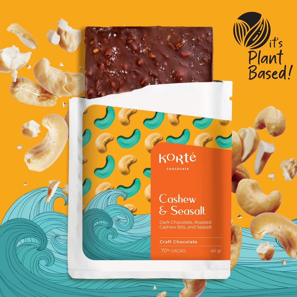 Jual Korte Cashew and Seasalt Chocolate Bar | Shopee Indonesia