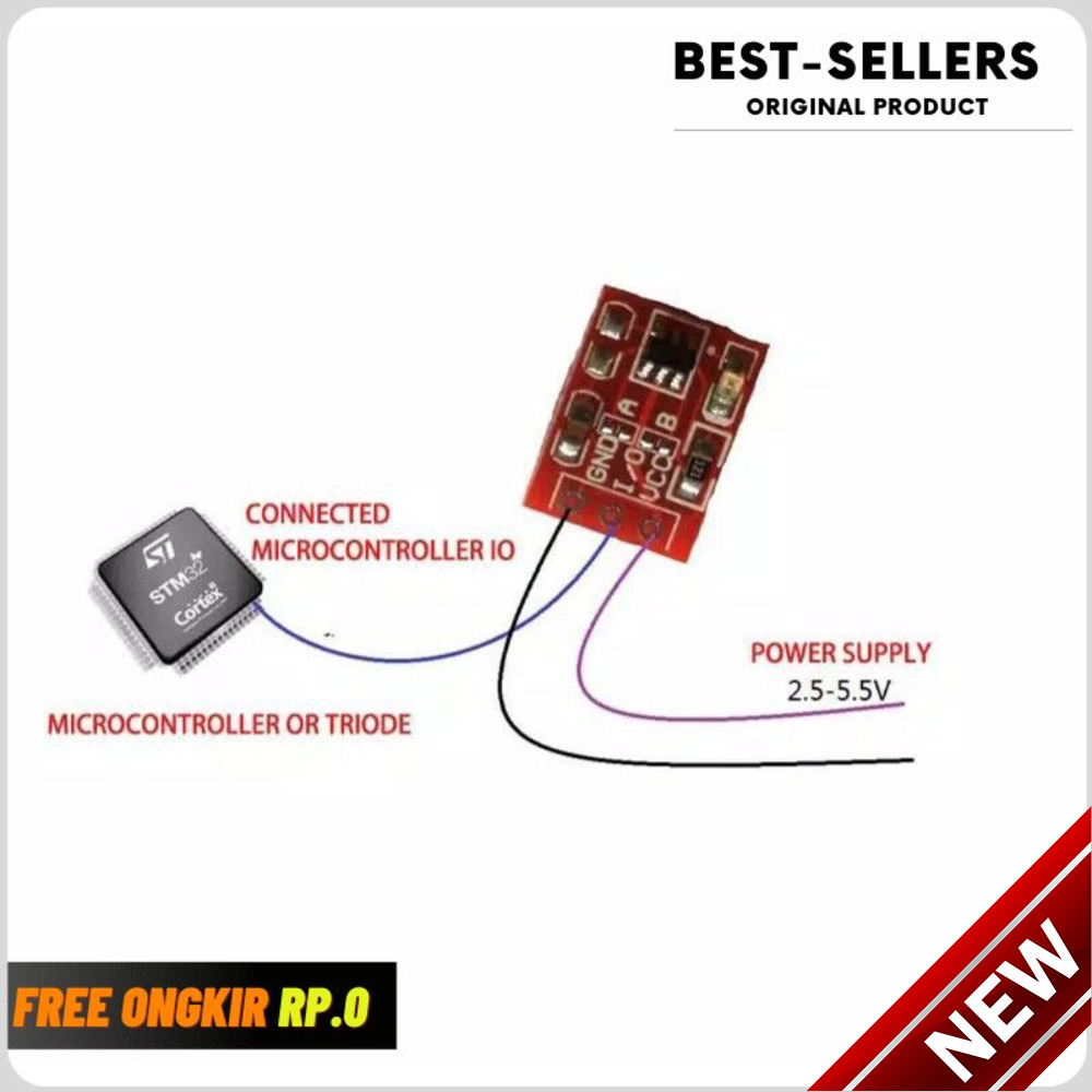 Jual TTP223 Modul Tombol Sentuh Sensor Sentuh Saklar Sentuh | Shopee ...