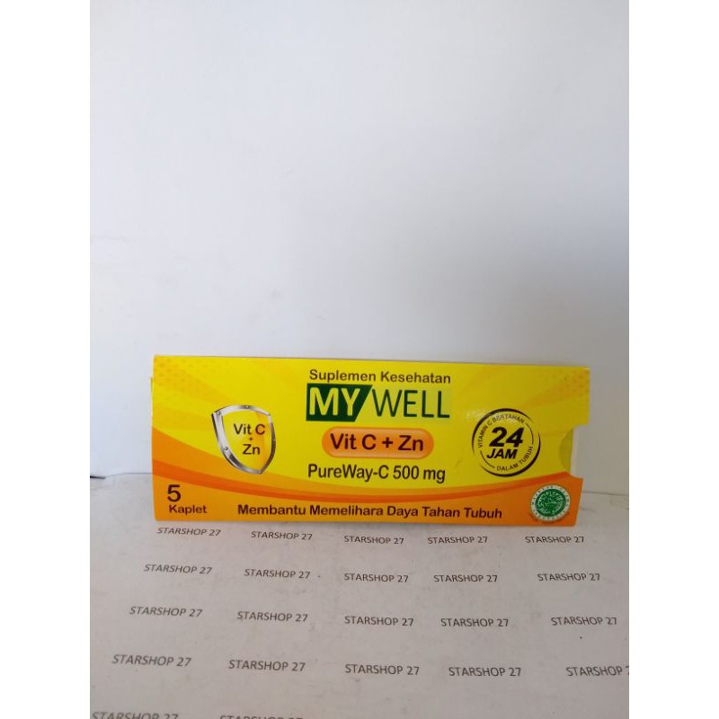 Jual My well Vit C + Zn 500mg per strip 5 tab | Shopee Indonesia