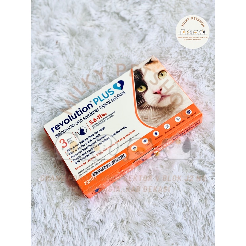 Jual Revolution plus Cat obat kutu kucing scabies cacingan earmites ...