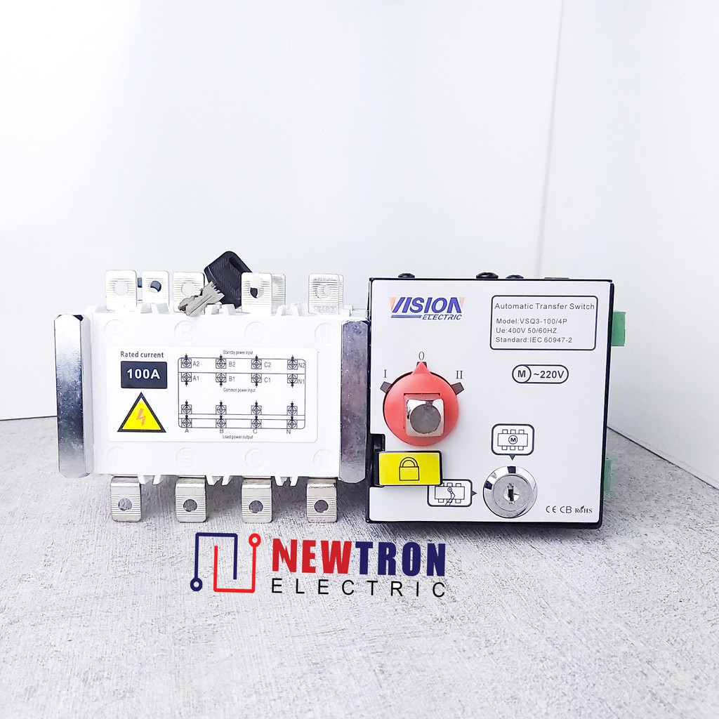 Jual COS Motorized ATS 100A 4P ATSE Vision VSQ3-100 untuk panel ATS ...