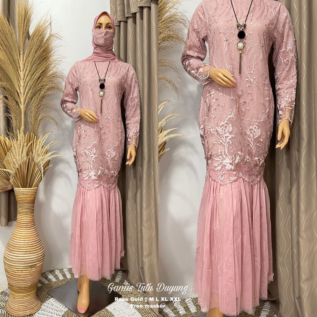 Jual Gamis Tutu Slim / Kebaya Modern / Gamis Lilac / Gamis Pesta Mewah ...
