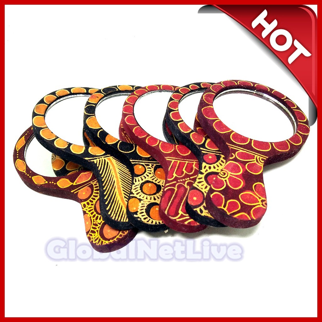 Jual Cermin Gagang Kayu Motif Batik P13 | Shopee Indonesia