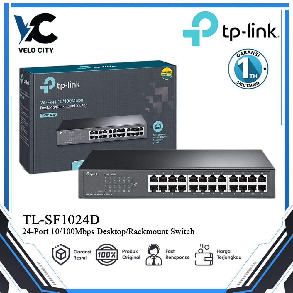 Jual TP-Link TL-SF1024D 24-port 10/100Mbps Desktop/Rackmount Switch ...