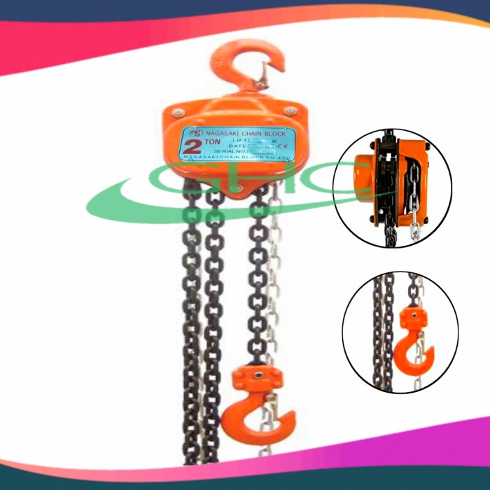 Jual Chain Block Nagasaki 2 Ton X 3 Meter Takel Nagasaki 2 Ton Japan ...