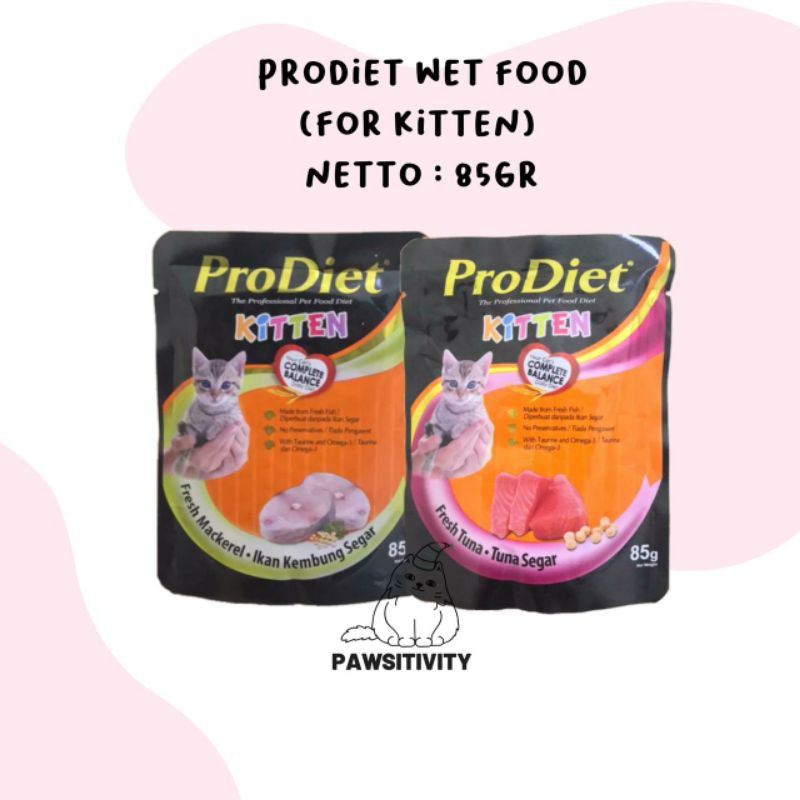 Jual ProDiet for Kitten - Makanan Basah Kucing (Wetfood) 85gr | Shopee ...