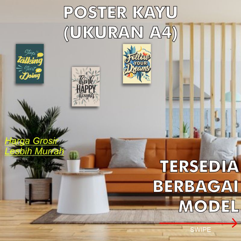 Jual Poster Kayu Quotes (Ukuran A4) | Shopee Indonesia