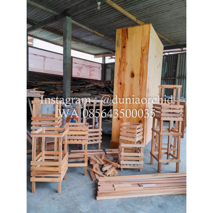 Jual Rak Pot Anggrek Kayu Jati | Shopee Indonesia