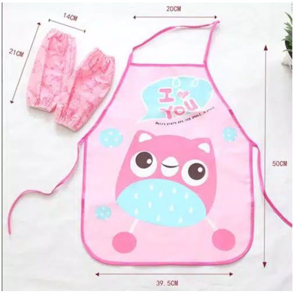 Jual Celemek Anak Apron Karakter Lucu Celemek Anak Melukis Masak Kotor ...