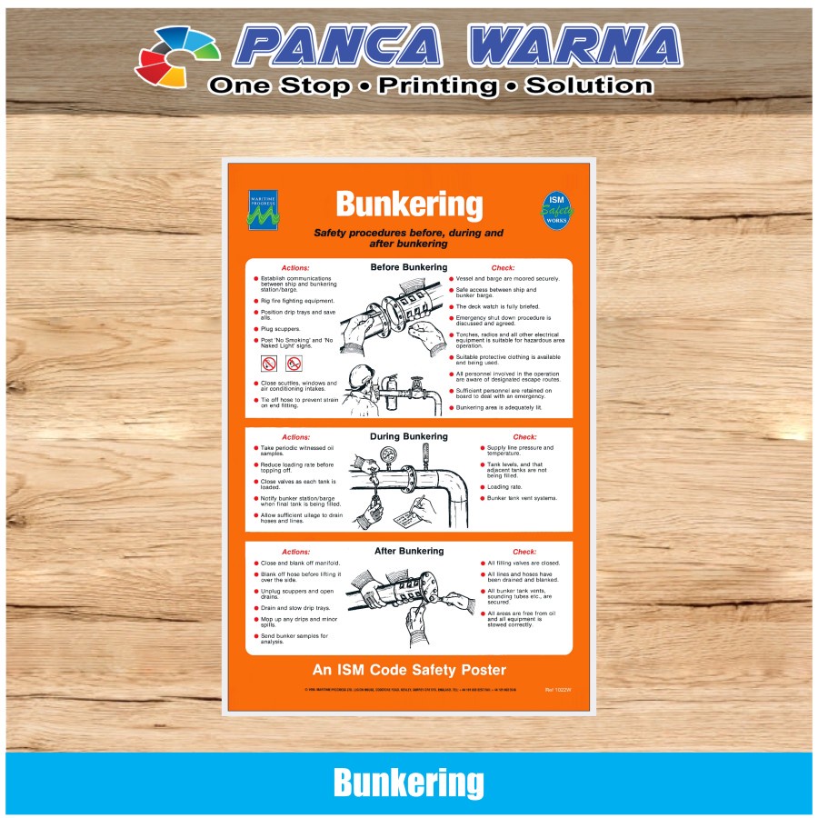 Jual Stiker Kapal Safety Sign Bunkering ISM Code Perkapalan - Stiker ...