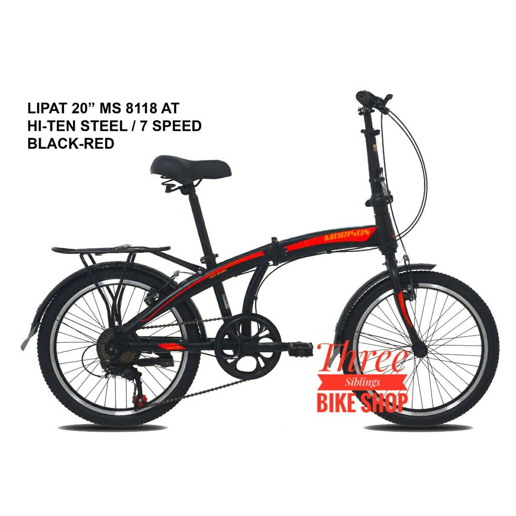 Jual SEPEDA LIPAT MORISON MS 8118 AT 7 SPEED 20 INCH WARNA MERAH ...