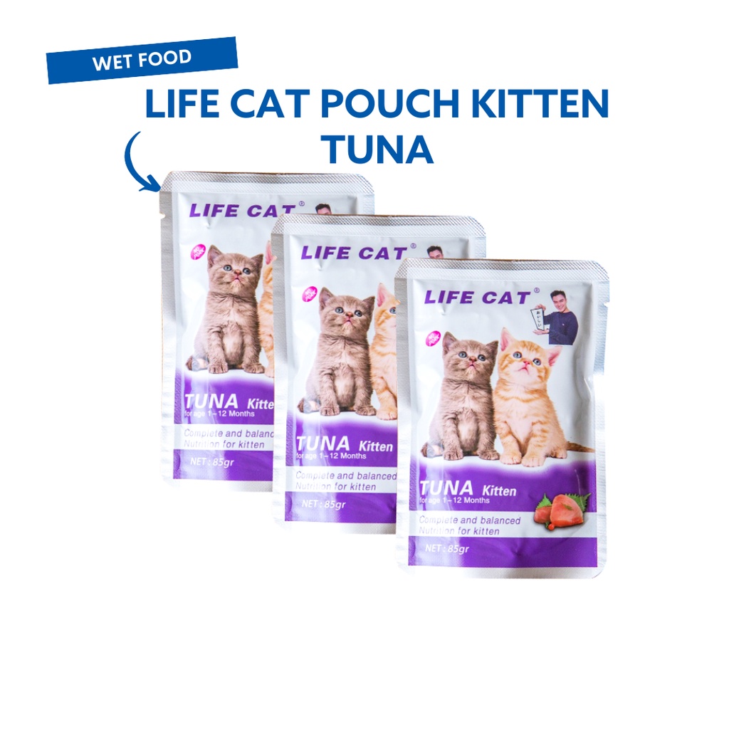 Jual Life Cat Pouch Kitten Tuna 85 gram/Sachet Makanan Basah | Shopee ...