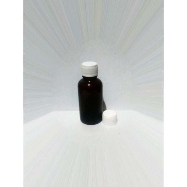 Jual botol kaca amber coklat tebal 50ml tutup ulir putih | Shopee Indonesia