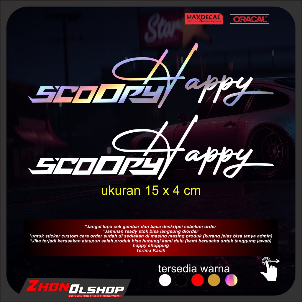 Jual STIKER SCOOPY HAPPY CUTTING STICKER SCOOPY STYLE STIKER SCOOPY ...