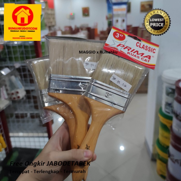 Jual Kuas Cat - Paint Brush - Classic White - PRIMA | Shopee Indonesia