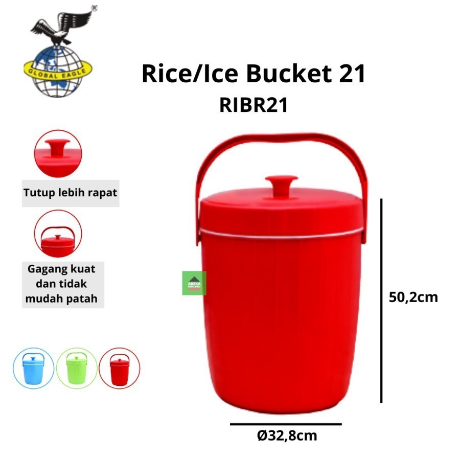 Jual Rice Bucket / Ice Bucket / Termos Nasi / Termos Es Global Eagle 21 ...