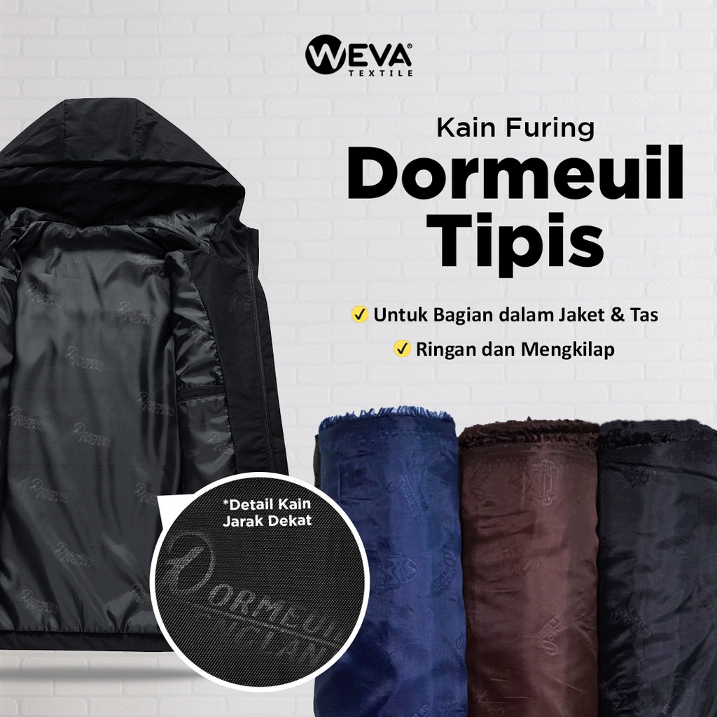 Jual Furing Dormeuil Tipis Bahan Kain Dalaman Jaket Murah | Shopee ...