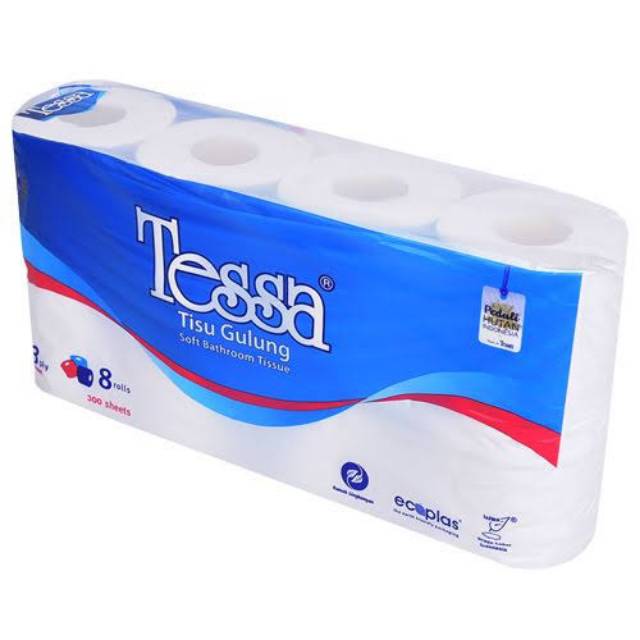Jual Tissue Tessa Toilet 8 roll x 300 lembar Tisu Toilet | Shopee Indonesia