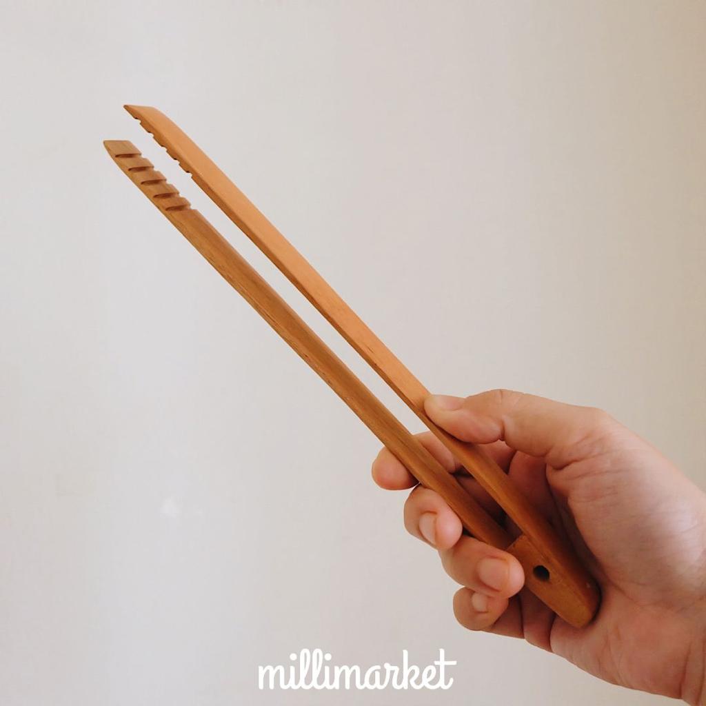 Jual ALAT PENCAPIT MAKANAN SERBAGUNA/ Wooden Food Tweezer Toast Tong ...