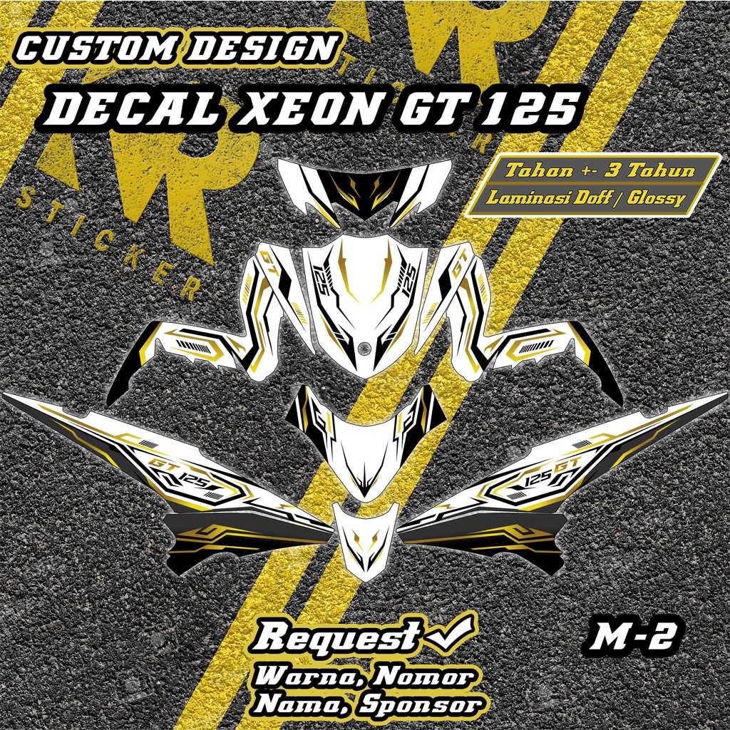 Jual Decal Xeon GT 125 Custom Desain | Stiker Xeon gt Sticker Xeon gt ...