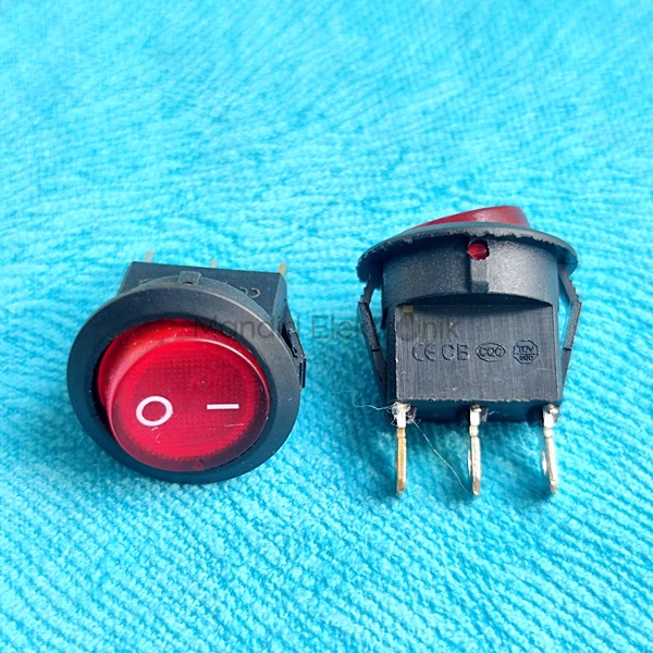 Jual Saklar Switch Bulat 3 pin On Off dengan Lampu Indikator - Switch ...