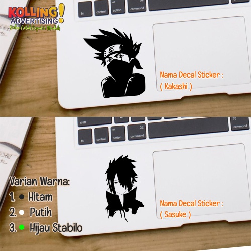 Jual Decal Sticker Laptop Kakashi / Sasuke / Cutting Stiker / Oracal ...
