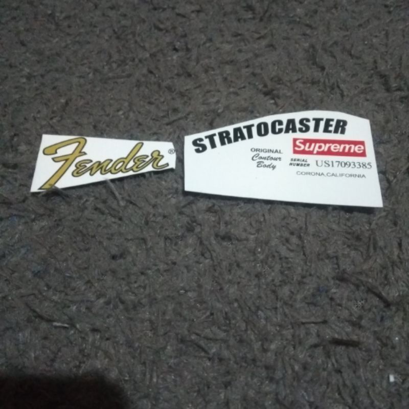 Jual stiker water Slide decal logo fender supreme | Shopee Indonesia