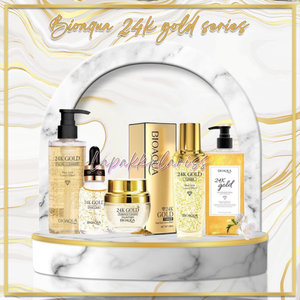 Jual BIOAQUA 24K Gold SERIES SKIN CARE / SERUM WAJAH / ESSENSE CREAM / CLEAR FACIAL WASH / TONER ...