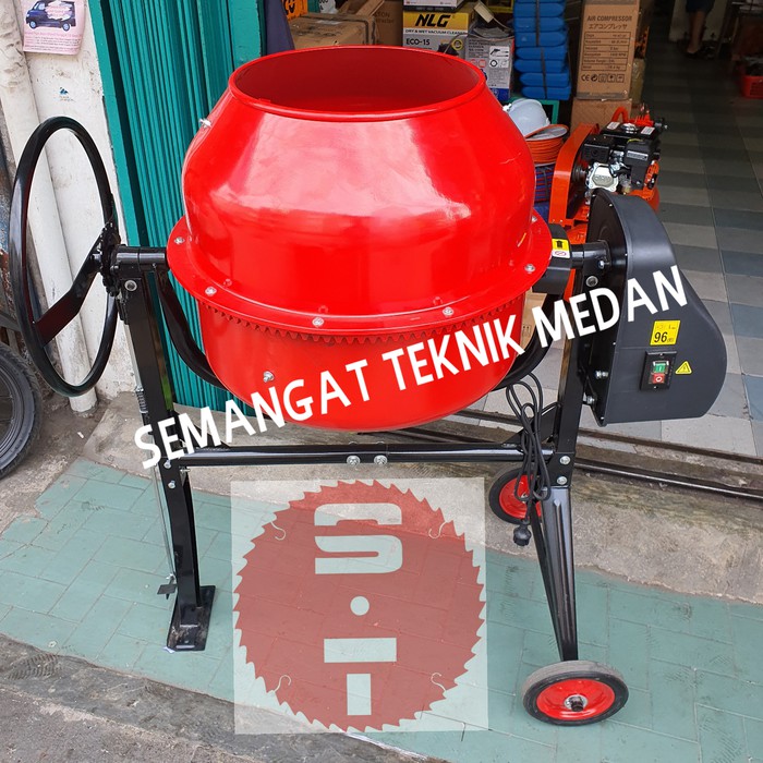 Jual MESIN MOLEN PENGADUK ADUK SEMEN MINI LISTRIK CONCRETE MIXER 180 LITER | Shopee Indonesia