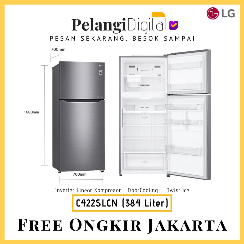 Jual LG Kulkas 2 Pintu / Dua Pintu - Inverter Linear Twist Ice ...