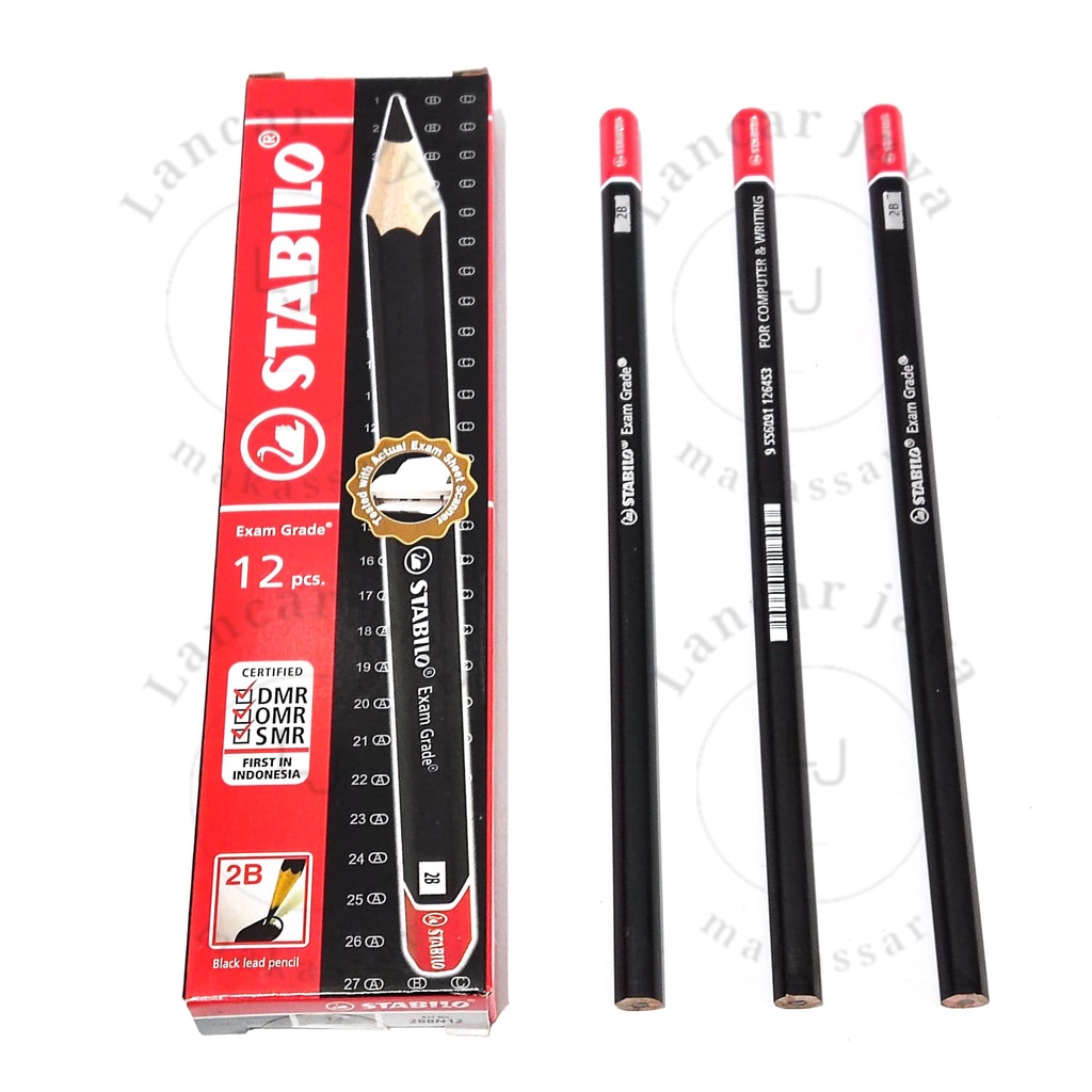 Jual [1 BOX / 12 PCS] Pensil Pencil Stabilo 2B Exam Grade | Shopee ...