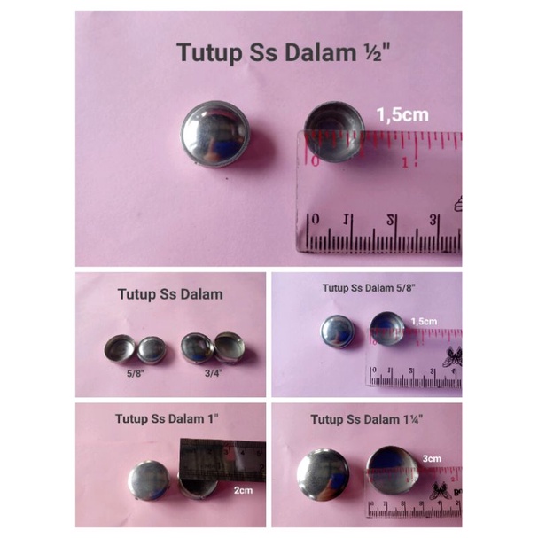 Jual Tutup Stainless Steel Dalam Bulat // Penutup Pipa | Shopee Indonesia