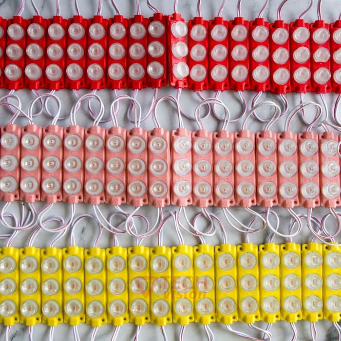 Jual LED Modul 3 Mata 12Volt 12V 12 Volt V Module 3030 7520 | Shopee ...