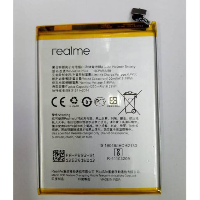Jual Betarai realme 3/blp693 original 100% | Shopee Indonesia