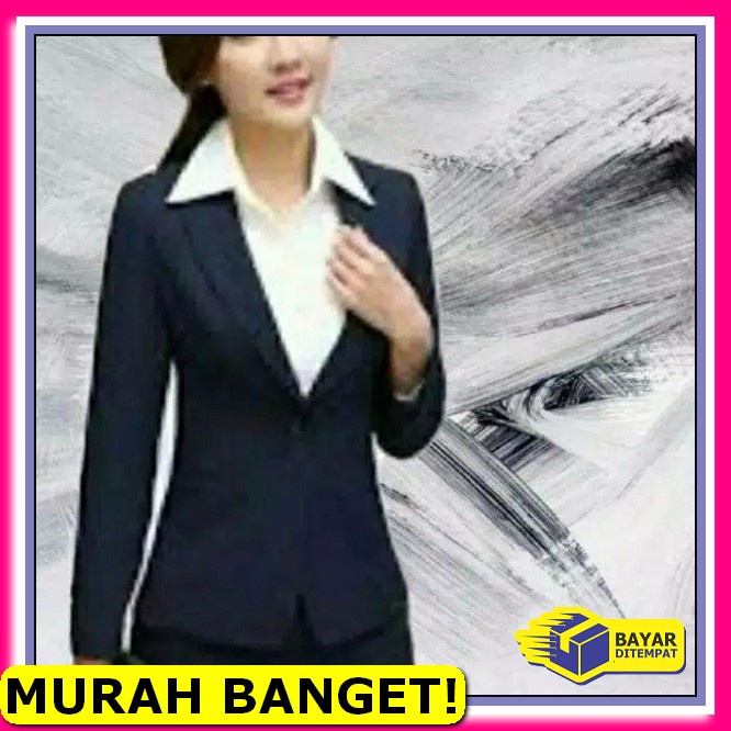 Jual Set 3In1 Pamela - Baju Wanita Kerja Kantor Model Blazer Panjang M ...